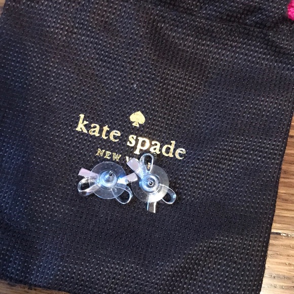 kate spade | Jewelry | Kate Spade Silver Ribbon Stud Earrings | Poshmark